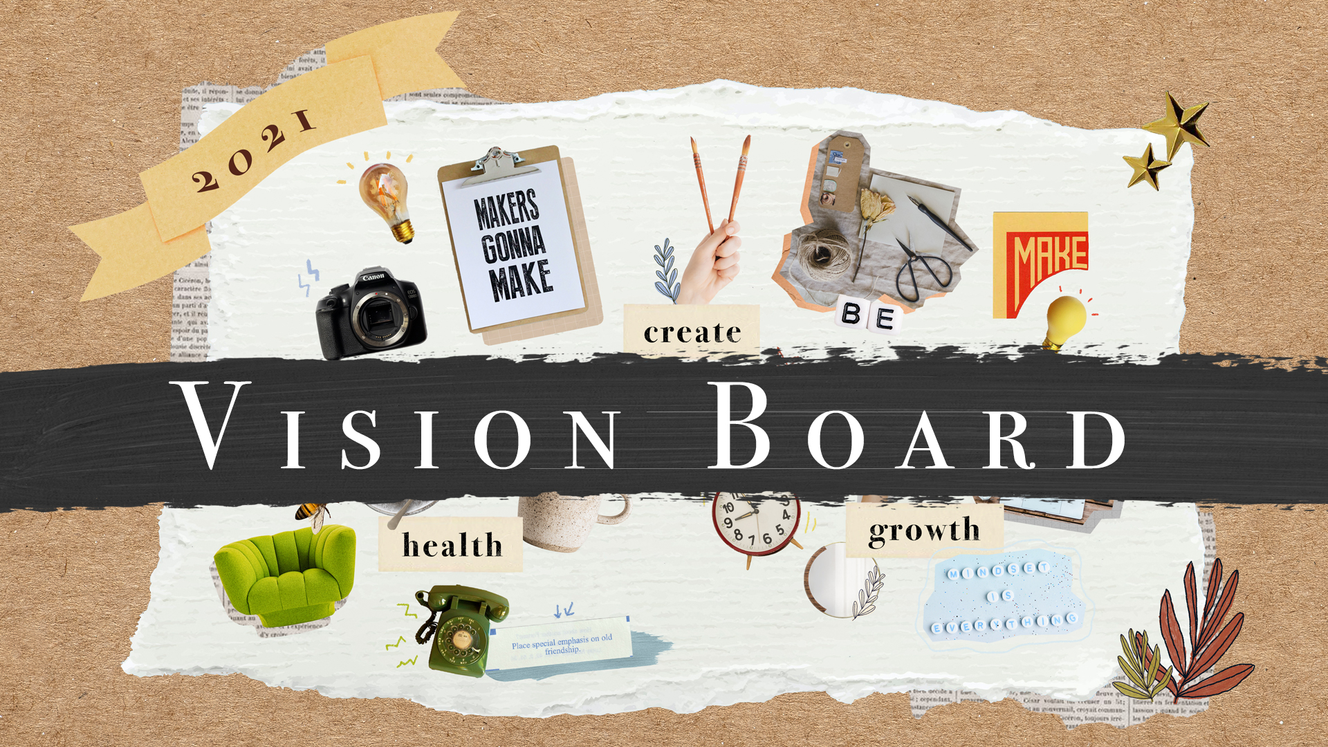 2021 Vision Board Tutorial: 5 Beginner-Friendly Steps (Free Printable ...