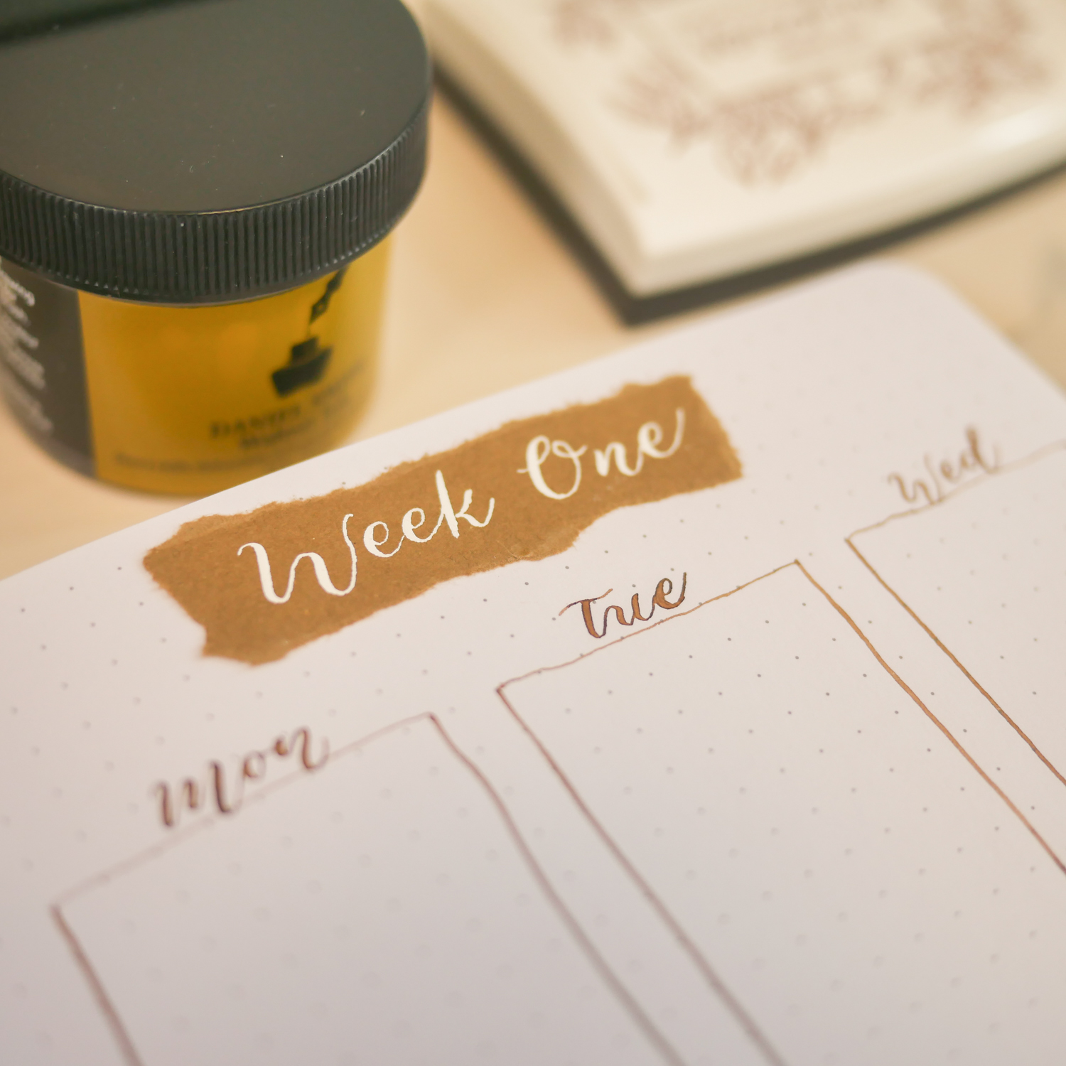 Brown & White Minimal Bullet Journal Setup for September ⋆ HAY studio