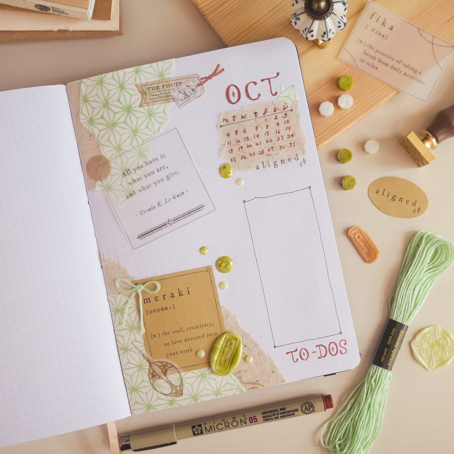 Vintage Collage Bujo Setup for October (Free Printable!) ⋆ HAY studio