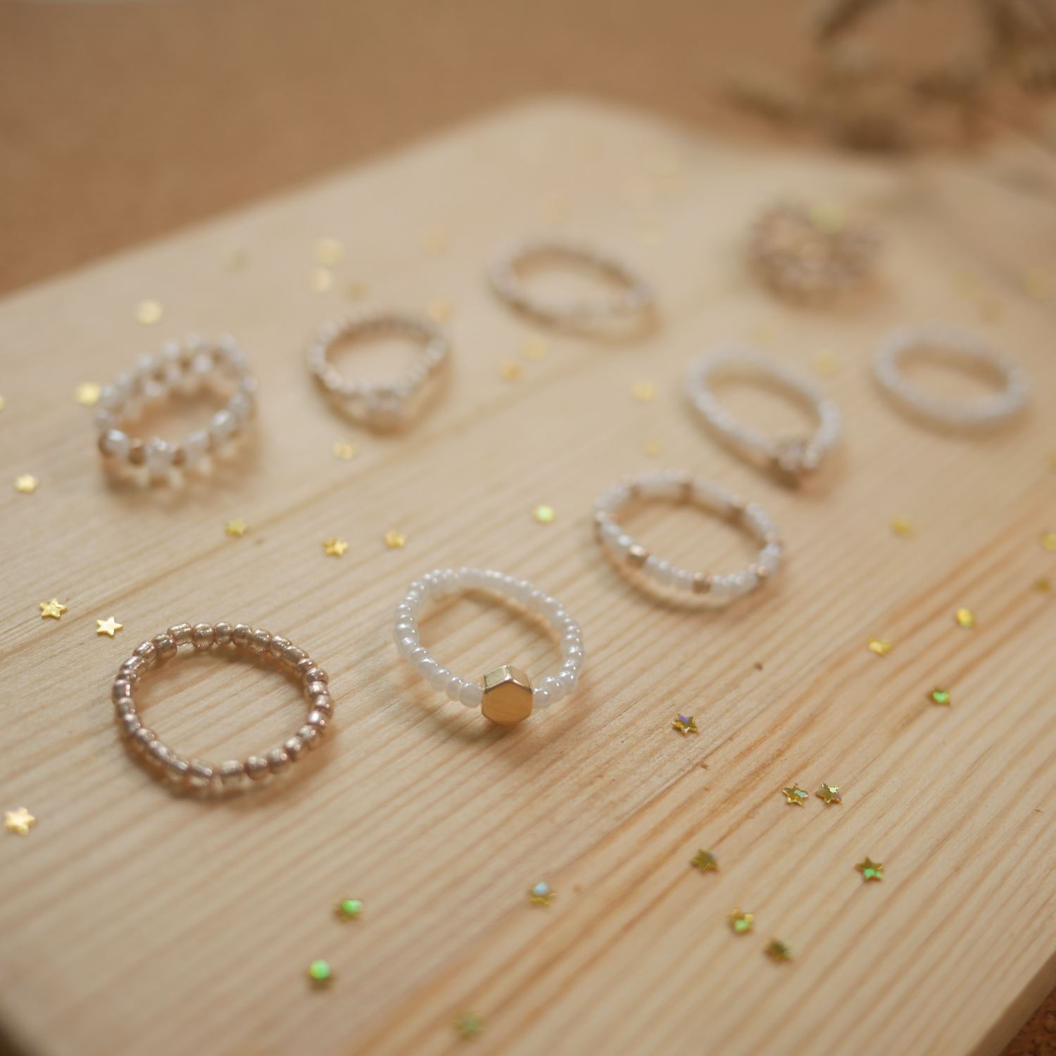 DIY Beaded Rings - Easy Tutorial for 4 Minimal Designs ⋆ HAY studio