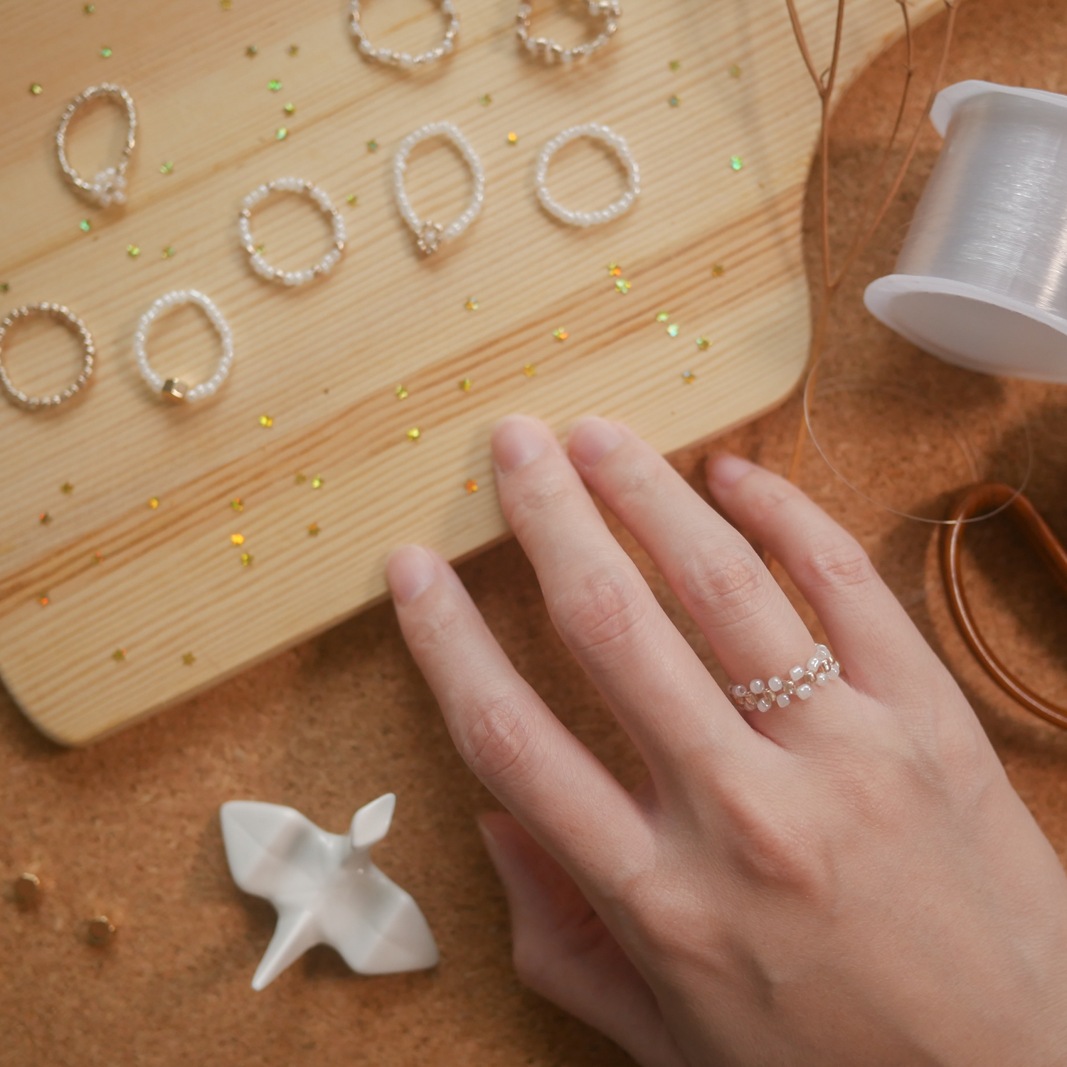 DIY Beaded Rings - Easy Tutorial for 4 Minimal Designs ⋆ HAY studio