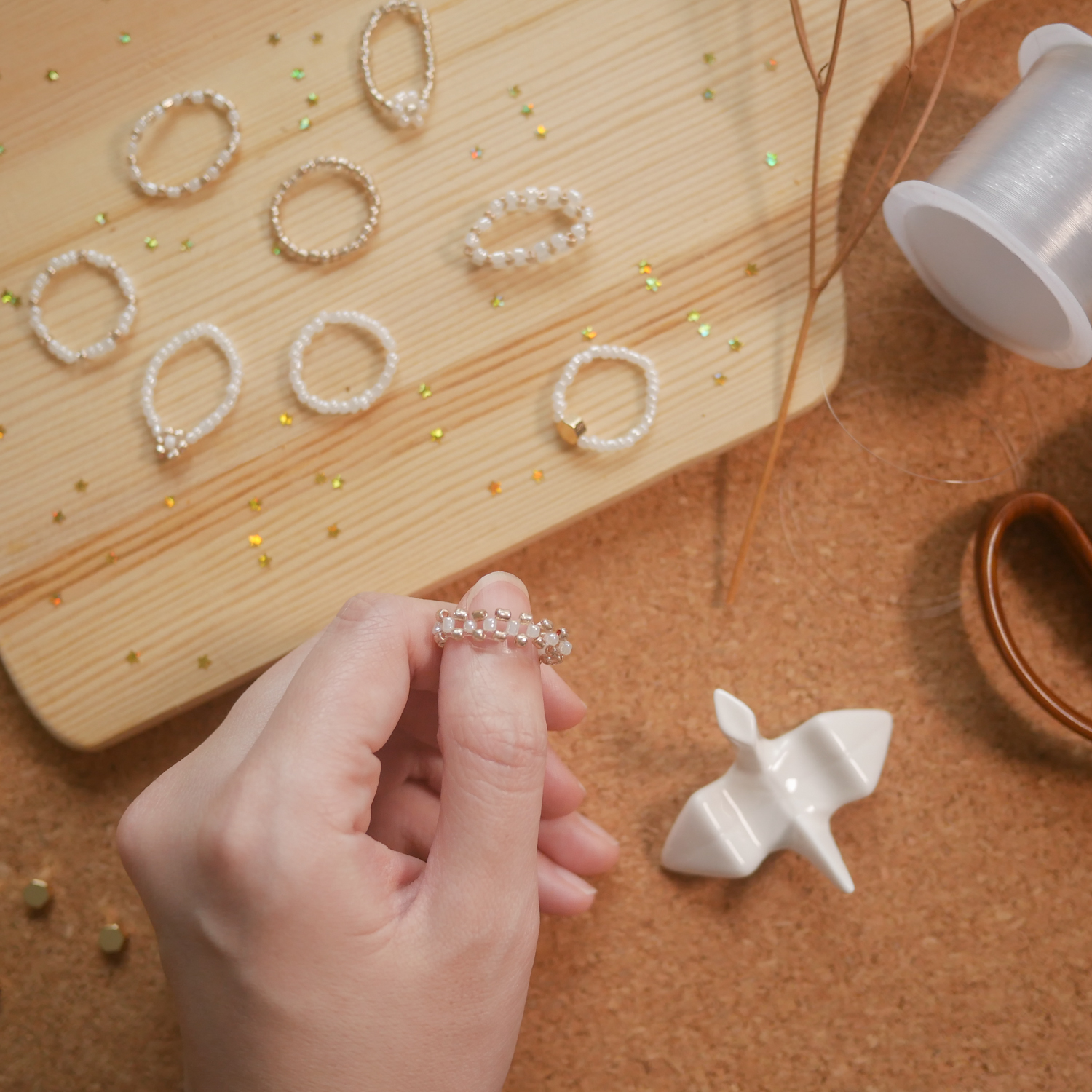 DIY Beaded Rings - Easy Tutorial for 4 Minimal Designs ⋆ HAY studio
