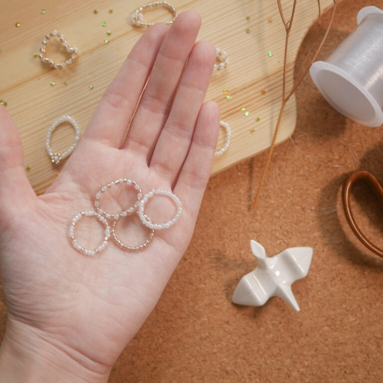 DIY Beaded Rings - Easy Tutorial for 4 Minimal Designs ⋆ HAY studio