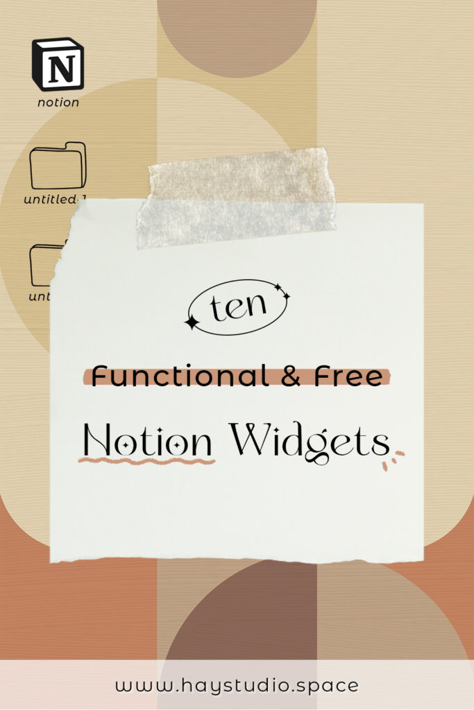 10 Functional & Free Notion Widgets ⋆ HAY studio