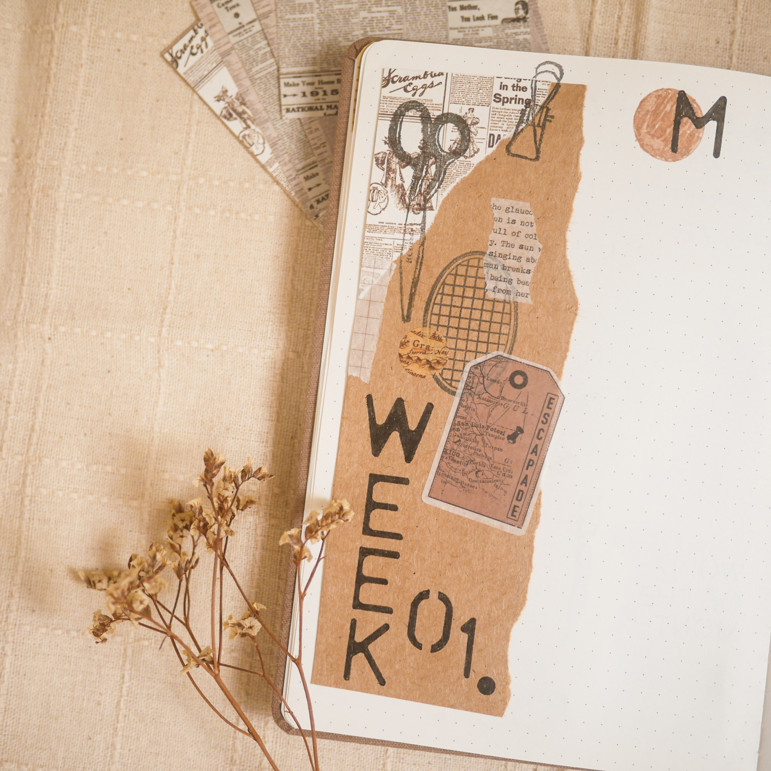 January Bullet Journal Setup - Vintage Stationery Theme ⋆ HAY studio