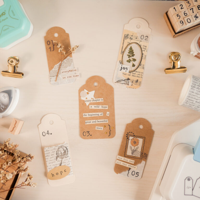5 Aesthetic DIY Tag Ideas (Easy Mini Paper Collages) ⋆ HAY studio