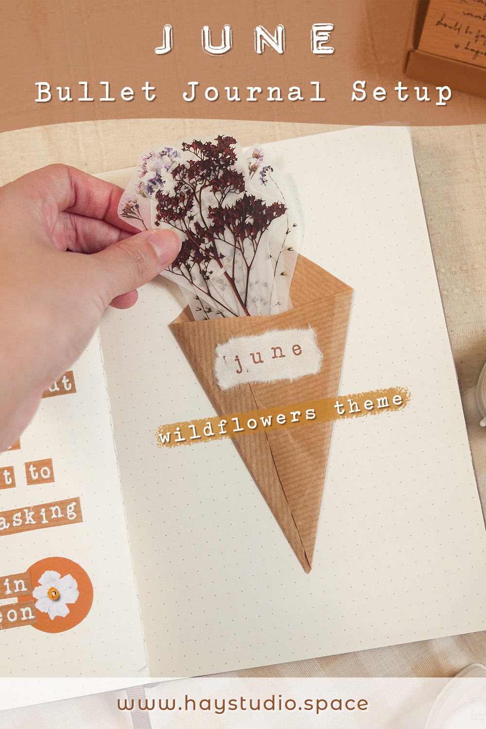 June Bullet Journal Setup - Wildflowers Theme (Free Printable!) ⋆ HAY ...