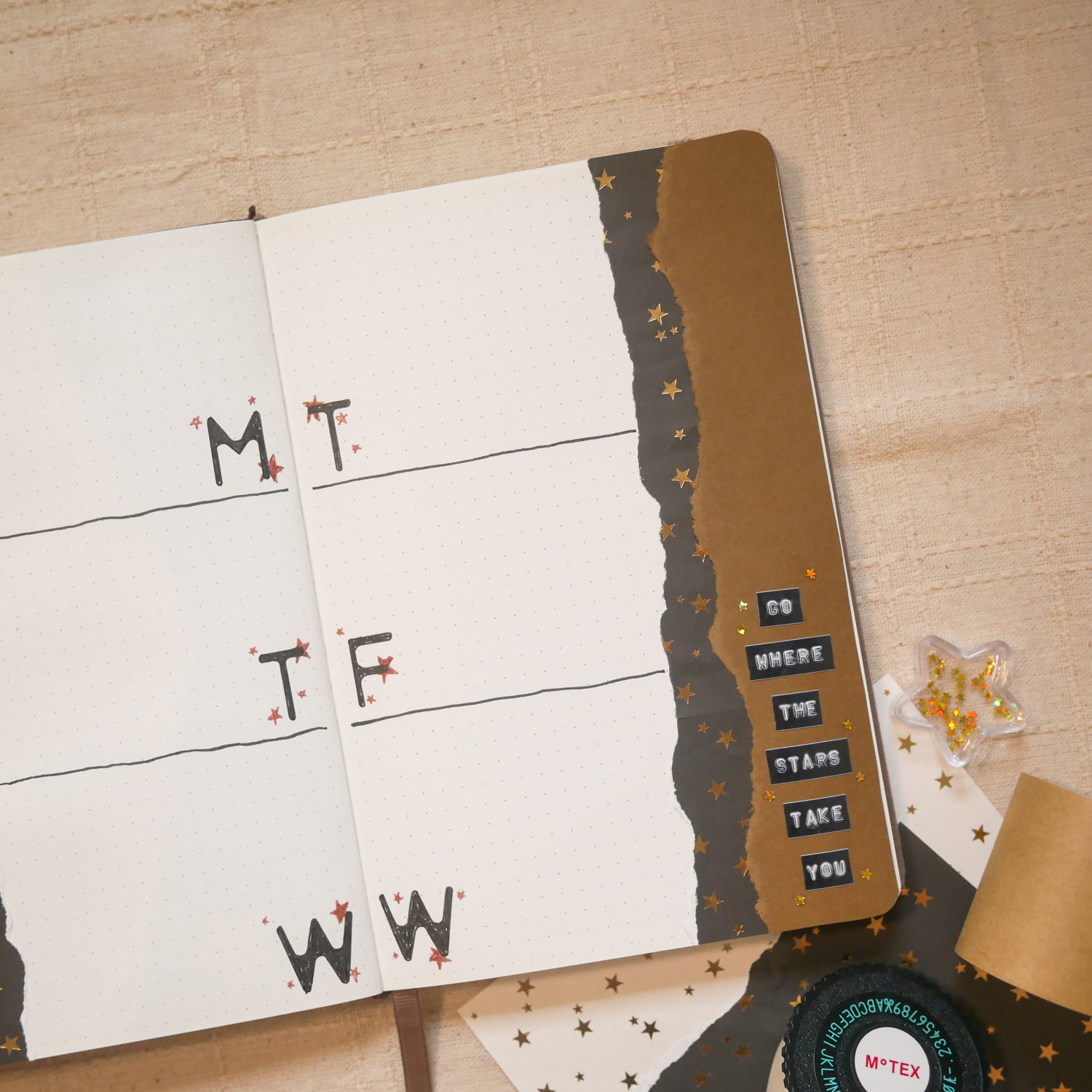 August Bullet Journal Setup - Starry Night Theme (Free Printable!) ⋆ ...