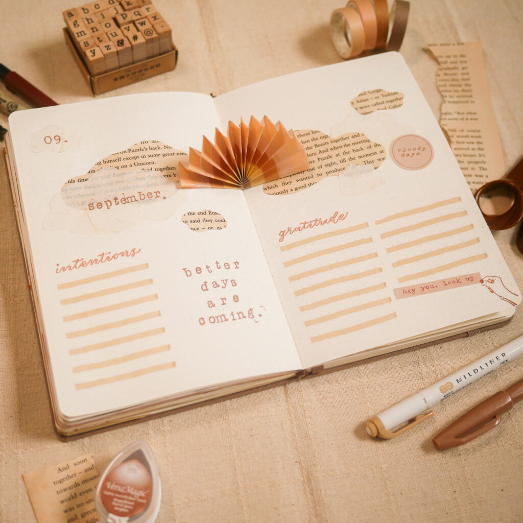 September Bullet Journal Setup - Clouds Theme (Free Printable!) ⋆ HAY ...
