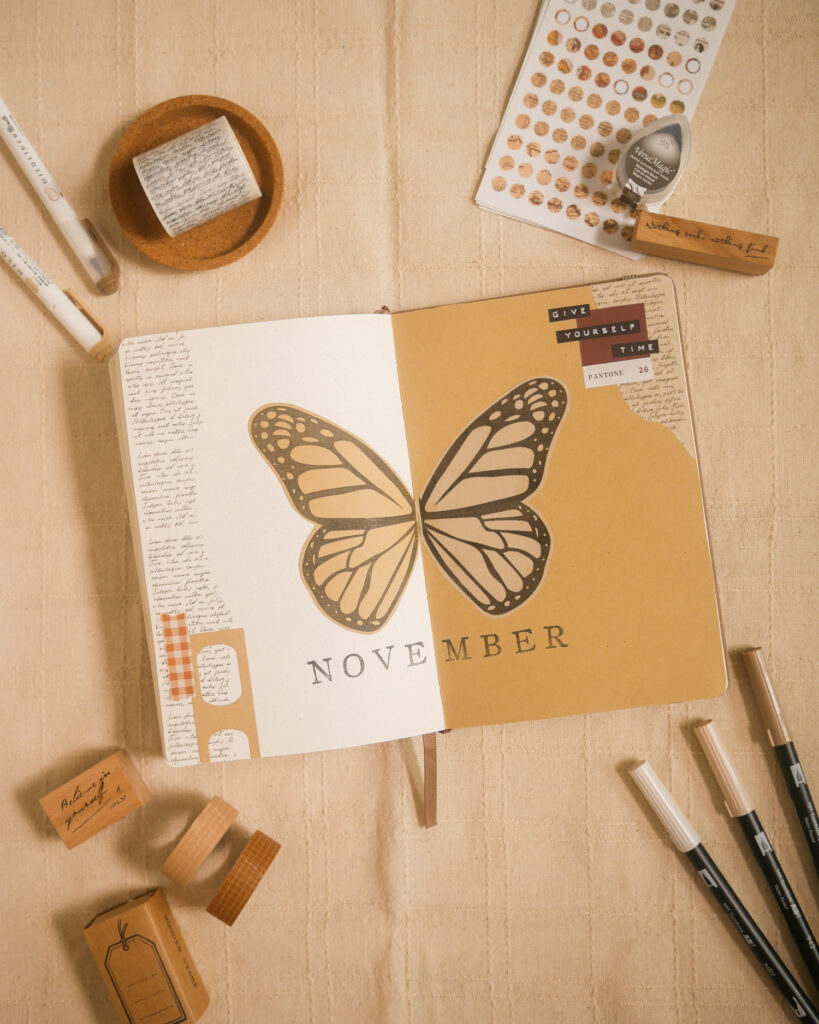 November Bullet Journal Setup - Butterfly Theme (Free Printable!) ⋆ HAY ...