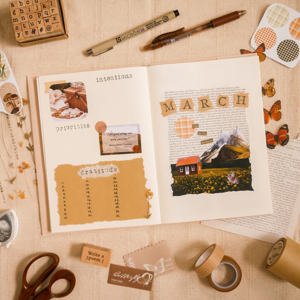 March Bujo Setup - Cottagecore Theme (Free Printable!) ⋆ HAY studio