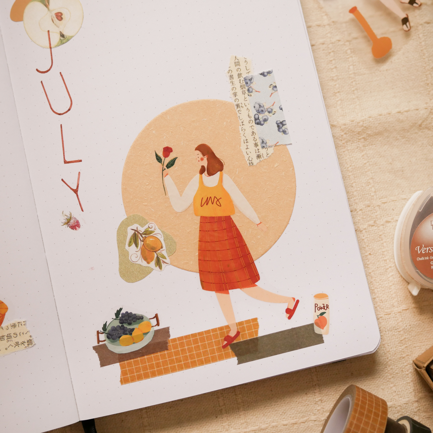July Plan With Me - Fruity Girl Bujo Theme ⋆ HAY studio