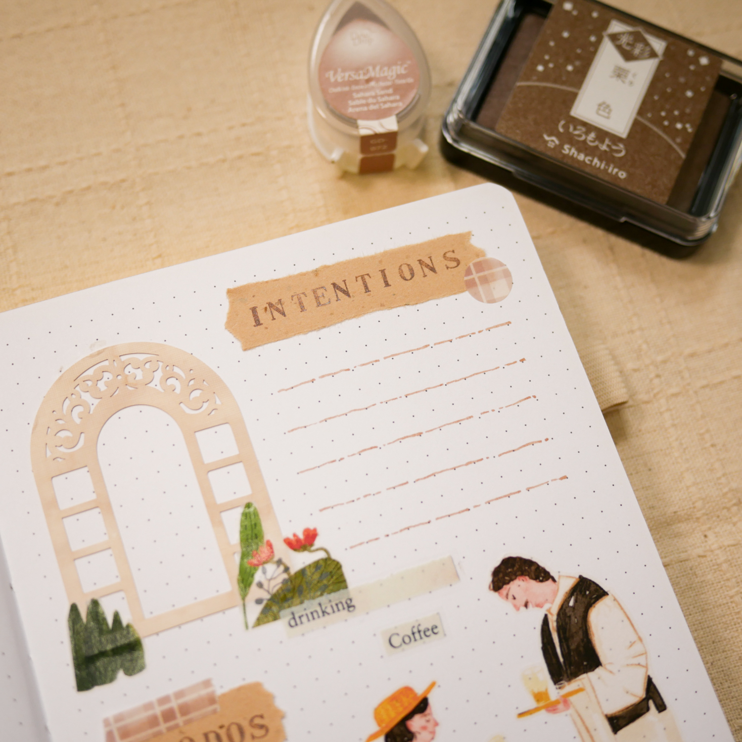 April Bujo Setup 2025 - Spring Cafe Theme (Free Printable!) ⋆ HAY studio