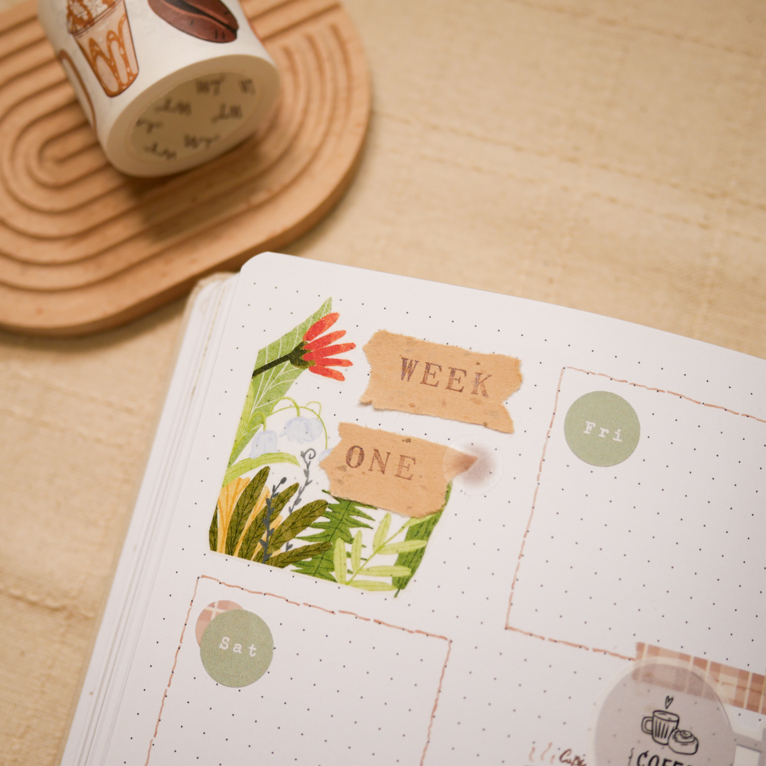 April Bujo Setup 2025 - Spring Cafe Theme (Free Printable!) ⋆ HAY studio