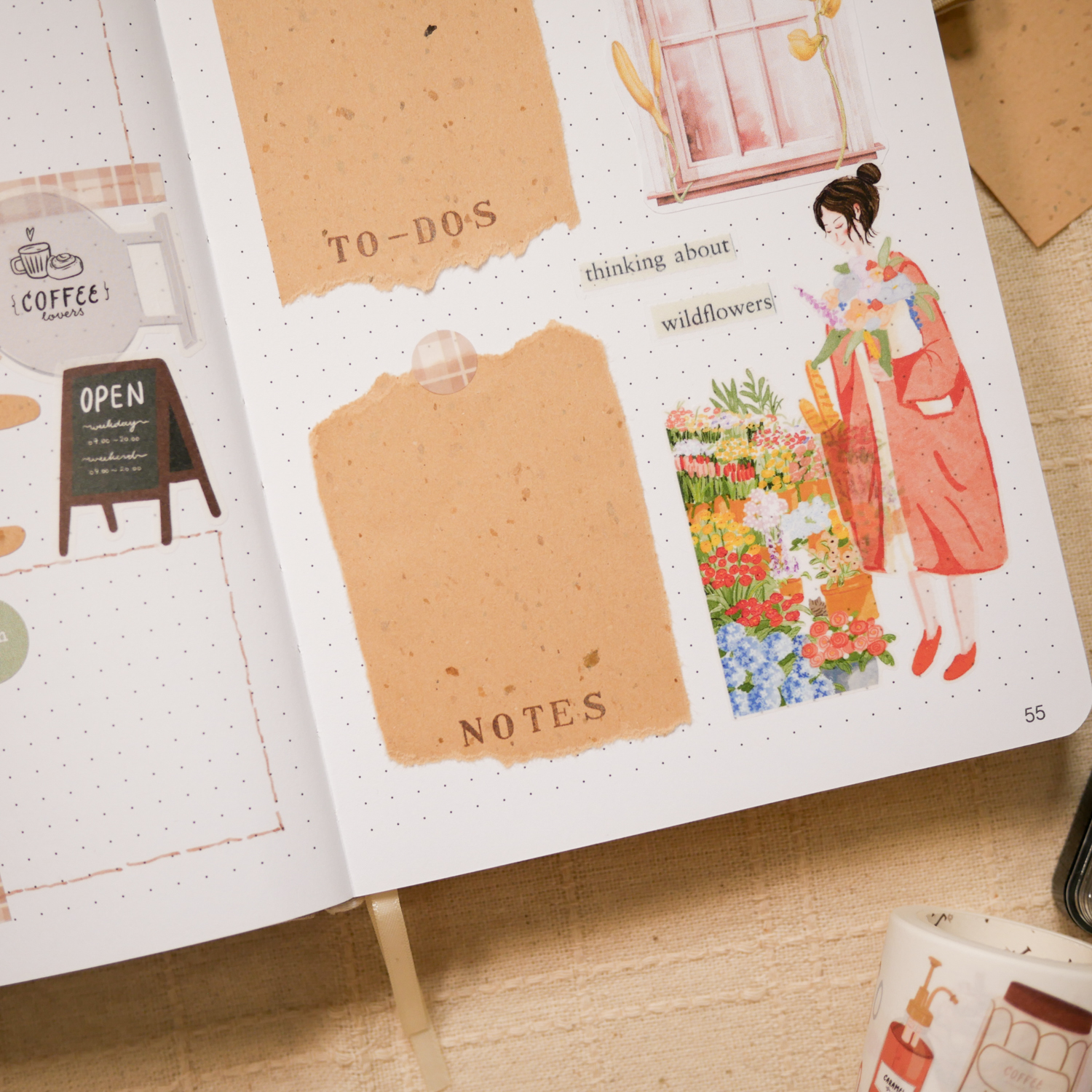 April Bujo Setup 2025 - Spring Cafe Theme (Free Printable!) ⋆ HAY studio